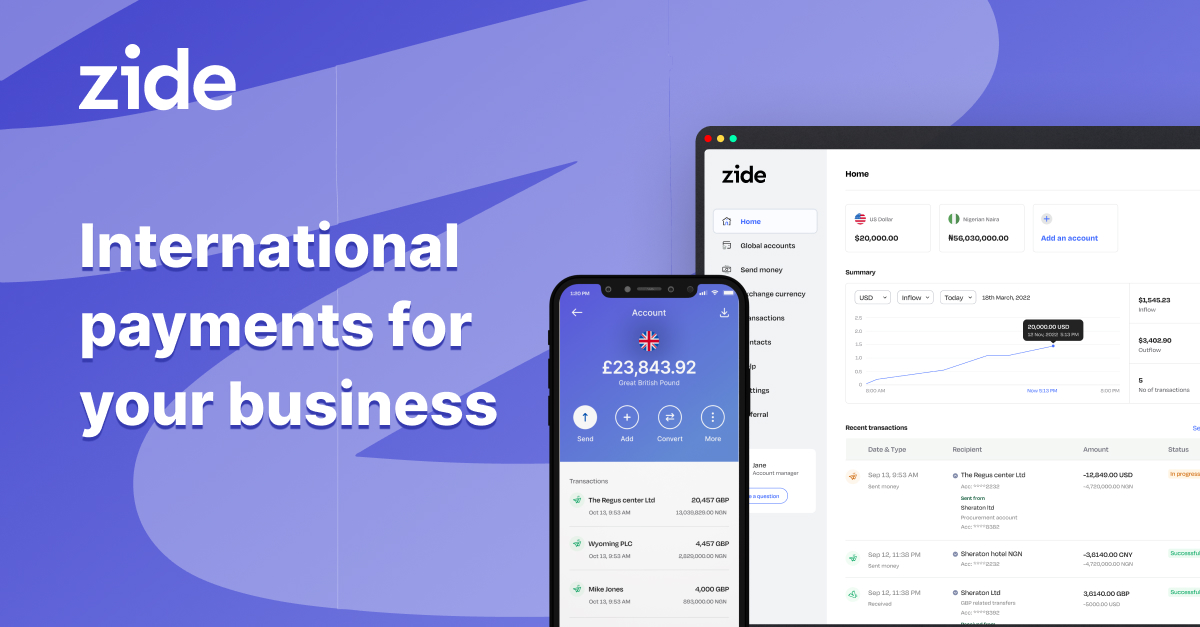 Zide | Built for businesses in Nigeria to send money abroad